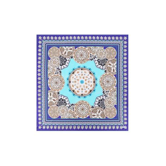 VAKKO İZNİK PATTERNED SILK SCARF