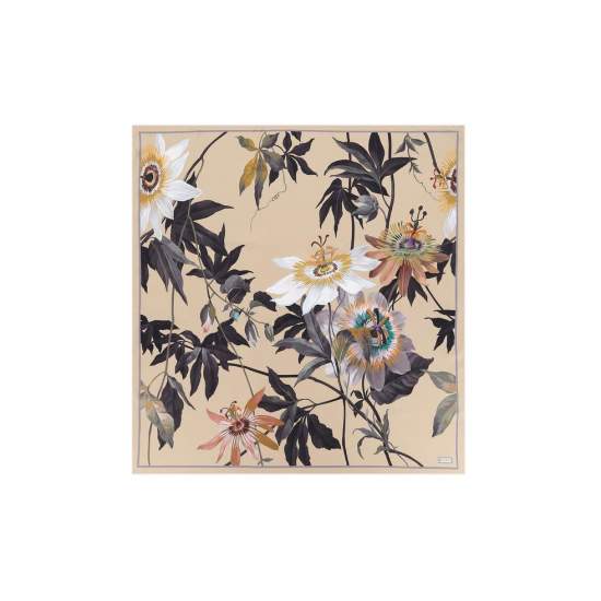 VAKKO FLORAL PATTERNED SILK SCARF