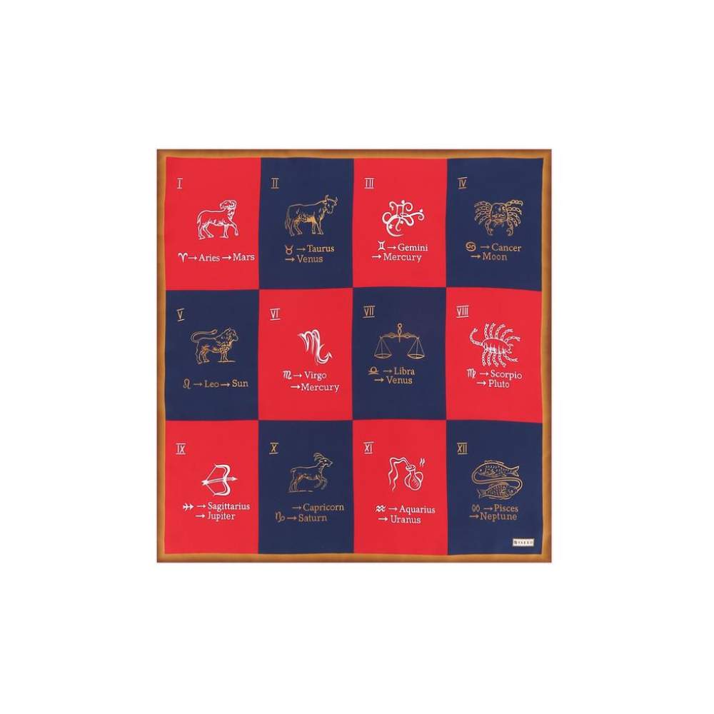 VAKKO OBJECT PATTERNED SILK BANDANA