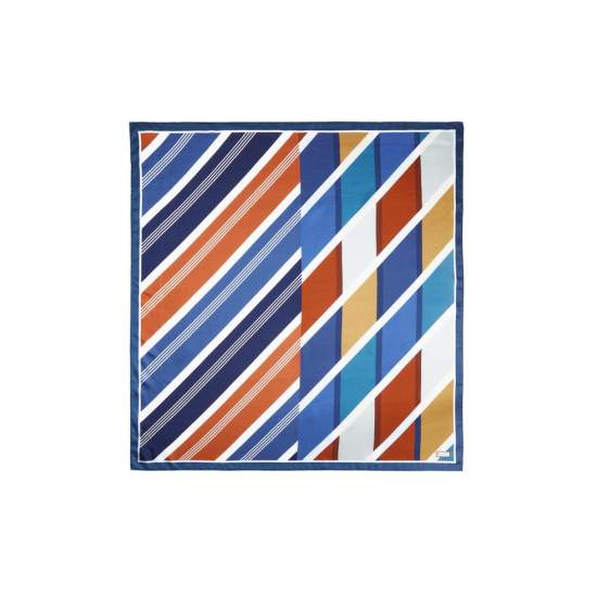 VAKKO GEOMETRIC PATTERNED SILK SCARF