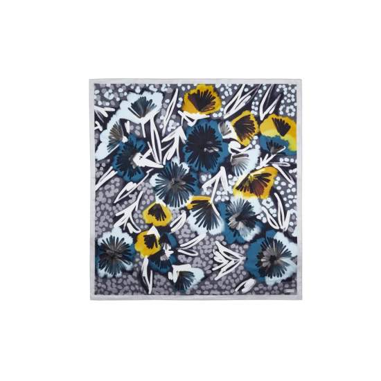 VAKKO FLORAL PATTERNED SILK SCARF