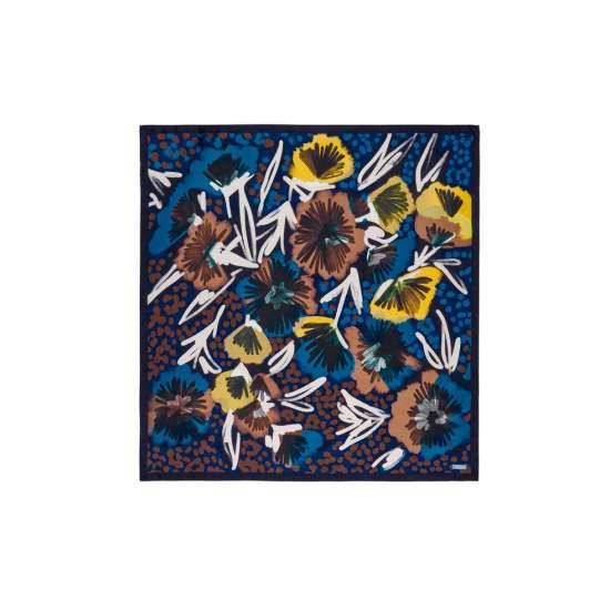 VAKKO FLORAL PATTERNED SILK SCARF