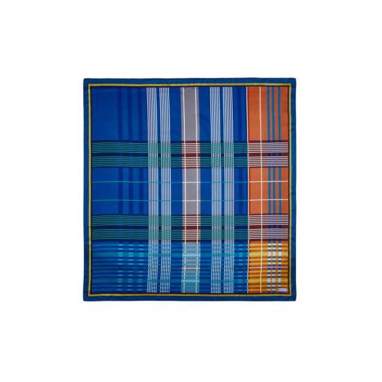 VAKKO GEOMETRIC PATTERNED SILK SCARF