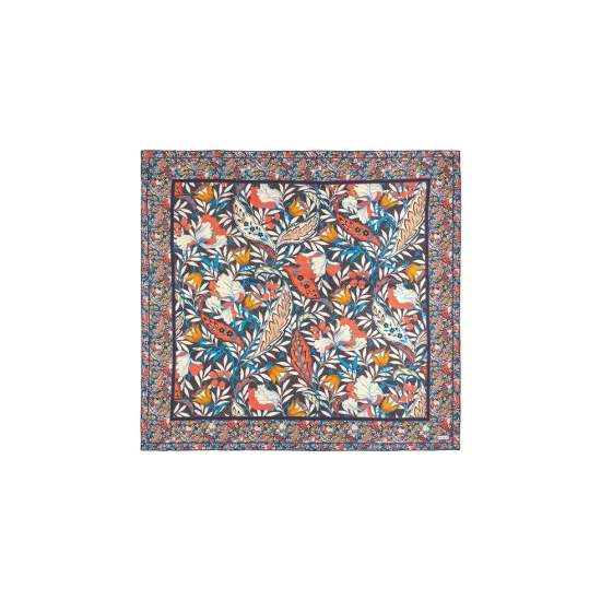 VAKKO FLORAL PATTERNED SILK SCARF