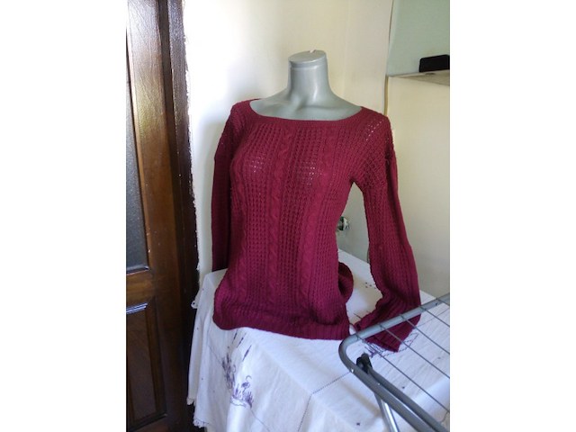 Bordo dzemper 3 pletenice S/M