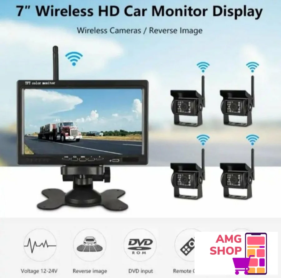 Monitor 7"+ wIfi 4 bezicne kamere za kamione - Monitor 7"+ wIfi 4 bezicne kamere za kamione