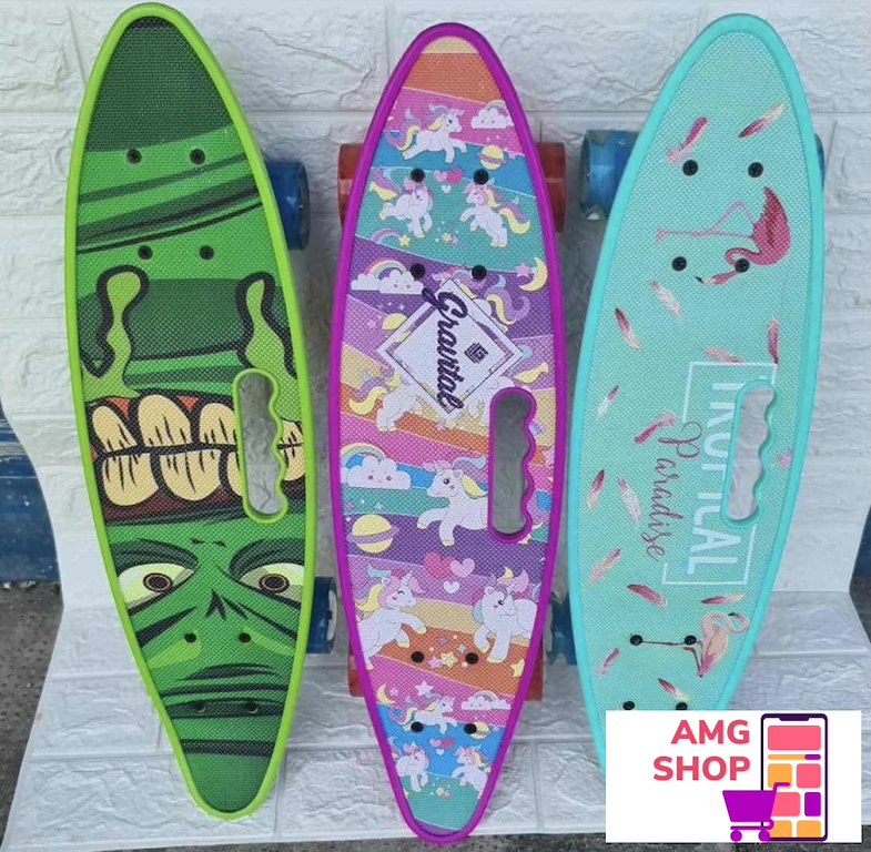 Penibord šareni - penny board skejt bord 60cm flamingo - Penibord šareni - penny board skejt bord 60cm flamingo