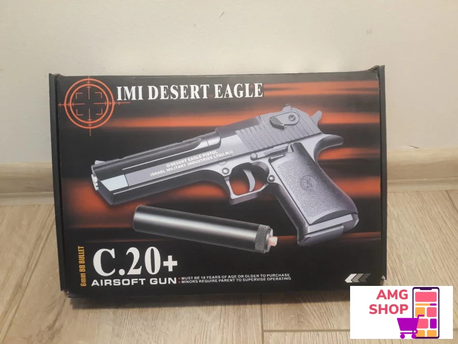 Pištolj C20 sa prigušivačem airsoft Desert Eagle - Pištolj C20 sa prigušivačem airsoft Desert Eagle