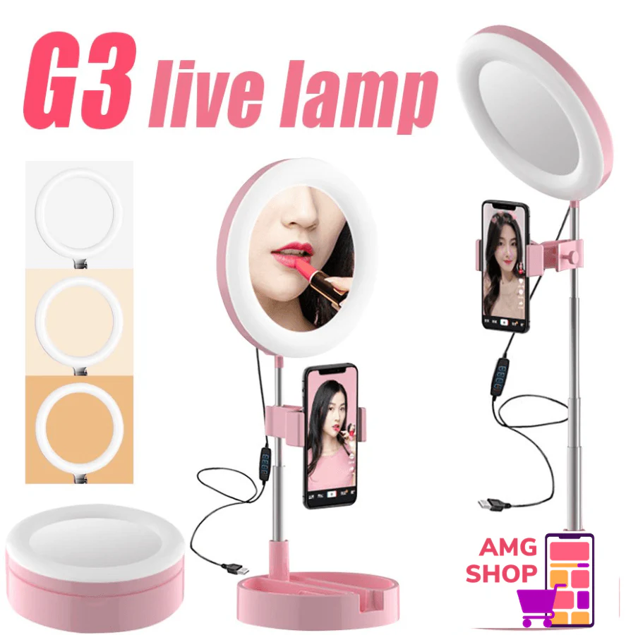 Selfi led lampa+ ogledalo () - Selfi led lampa+ ogledalo ()