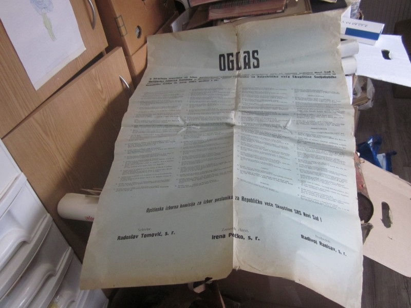 oglas Rep vece skupstine SRS Novi sad socijalisticke Re