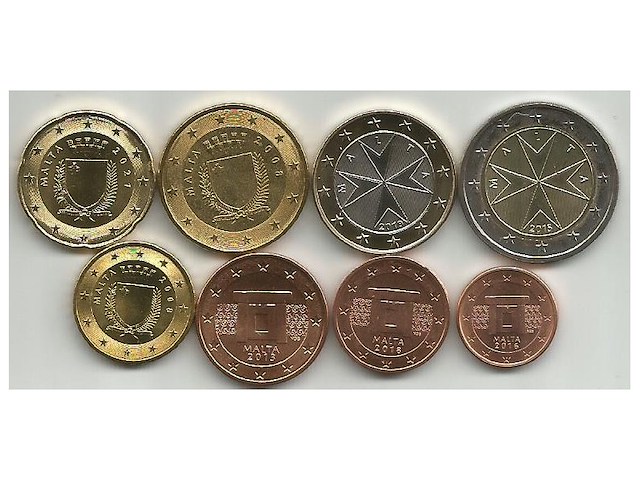 Malta 2008-2021. Kompletan set euro kovanica UNC