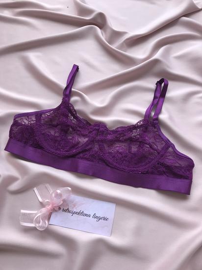 Purple lace bra