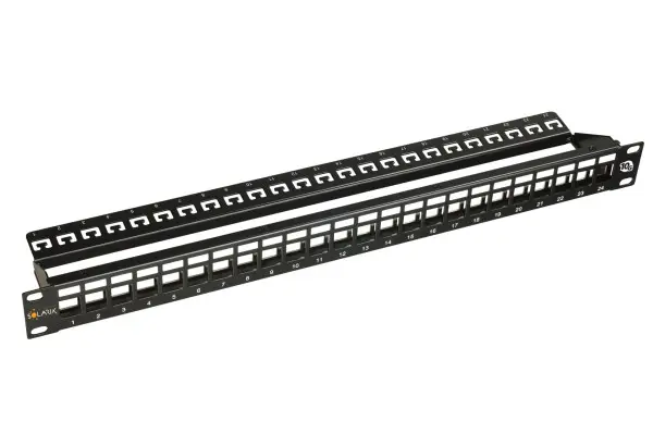 SOLARIX Organizator kablova SX24M-0-STP-BK 1U 24 porta crni