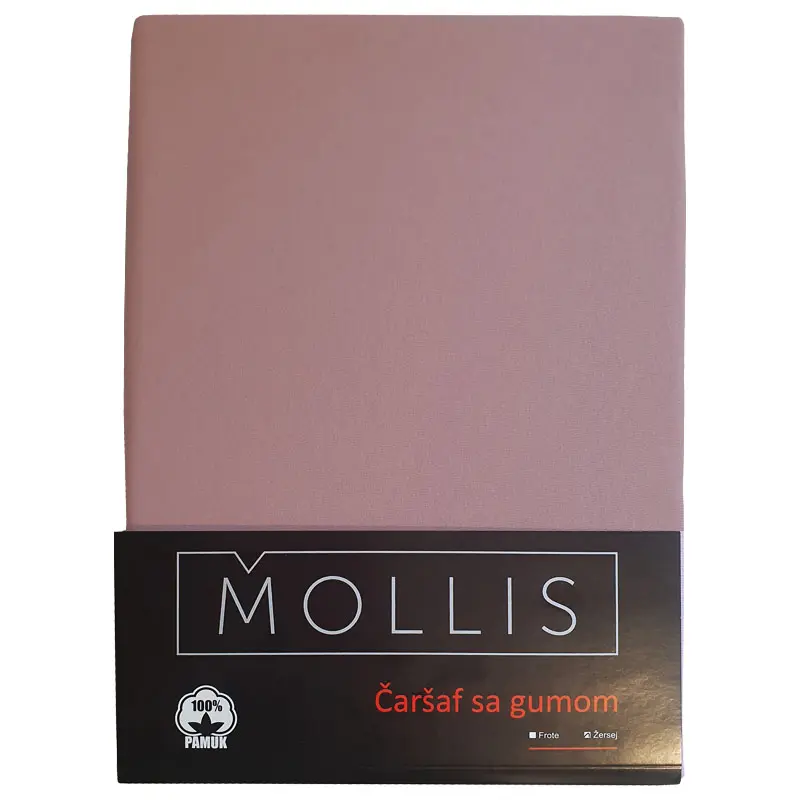 STOTEX Čaršav od pamučnog žerseja Mollis 040 200x200x25cm roze