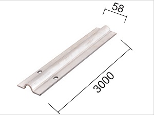 Šina podna za kliznu kapiju V3000 Zn 3000/58x3mm Q