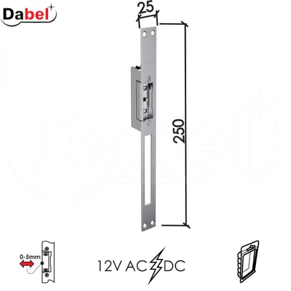 Elektro prihvatnik PR9620 Silver 25x250mm 12V AC/DC DBP1