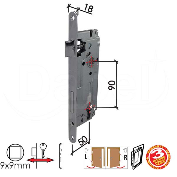 Brava za drvena vrata IDEA C Hr 50/90/18/9 3.stepen sa prihvatnikom DBP2