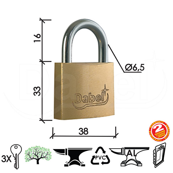 Katanac KA2029 Ms 38×33/16/fi6,5mm