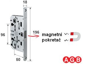 Brava za drvena vrata POLARIS ZnB 50/96/18/8 AGB MEDIANA WC