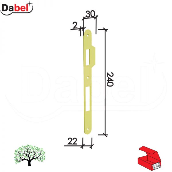 Prihvatnik za bravu PR2041 Ms 22x238mm DBP1