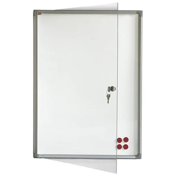 Tabla oglasna 2×3 bela magnetna,sa vratima i ključem GS46 6xA4 73X68
