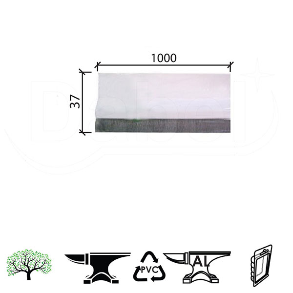 Lajsna diht za vrata ČT 2 Bela 37x1000mm