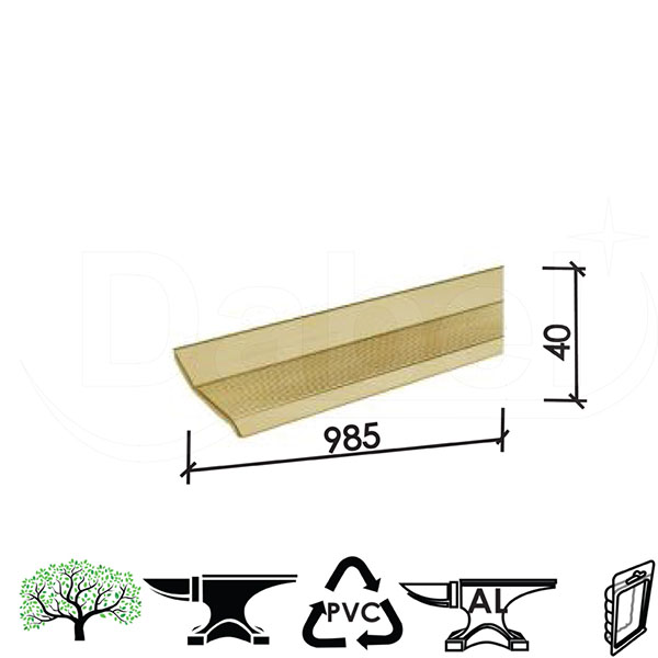 Lajsna prelazna za pod LAJ4 Ms 985x40mm