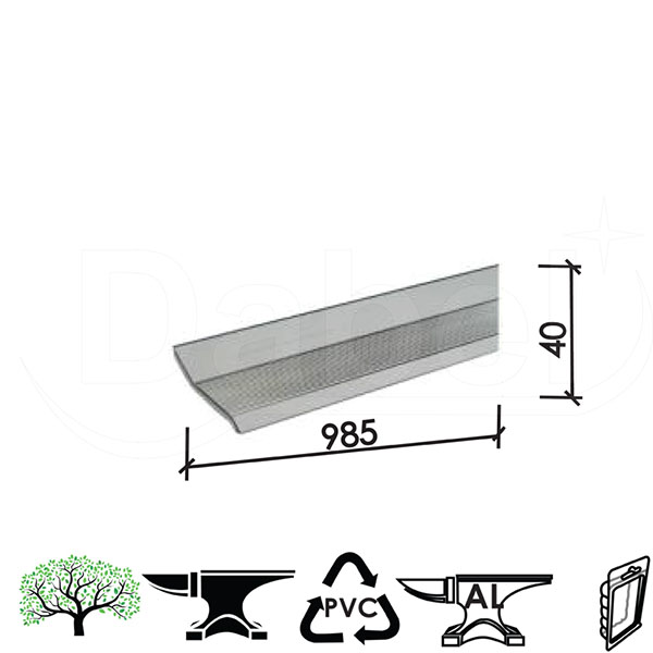 Lajsna prelazna za pod LAJ4 Silver 985x40mm