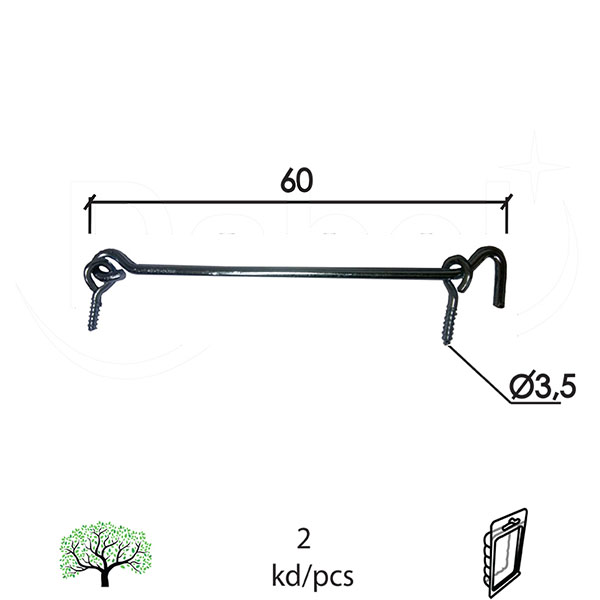 Kuka za vrata KV1 ZnB 3,5x60mm
