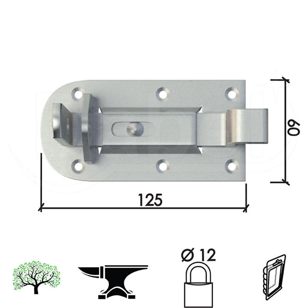 Reza za katanac 105 ZnB 125mm