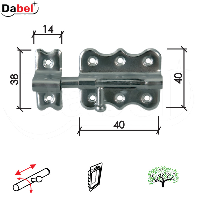 Reza za vrata 384 Ms 40×40/14x38mm