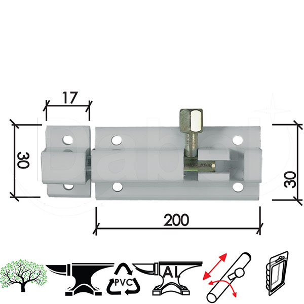Reza za vrata 500 Bela x200mm DSP