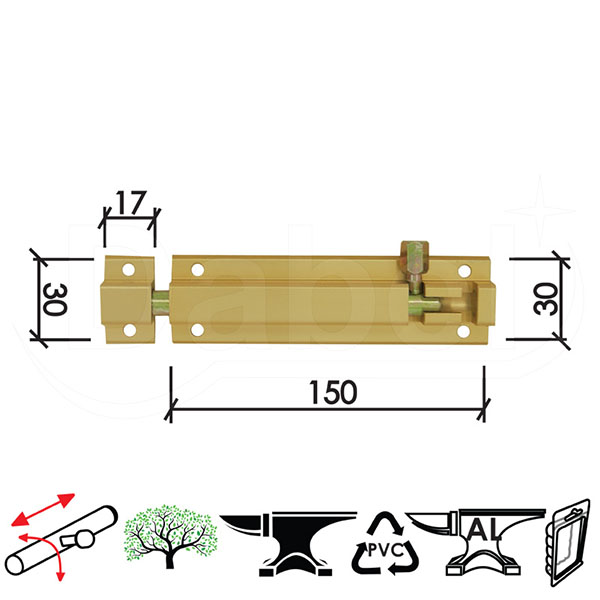 Reza za vrata 500 Ms x150x30/17x30mm