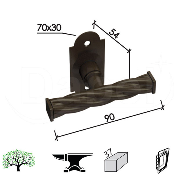 Ručica za prozore IRIG-P Braon za prozor SP