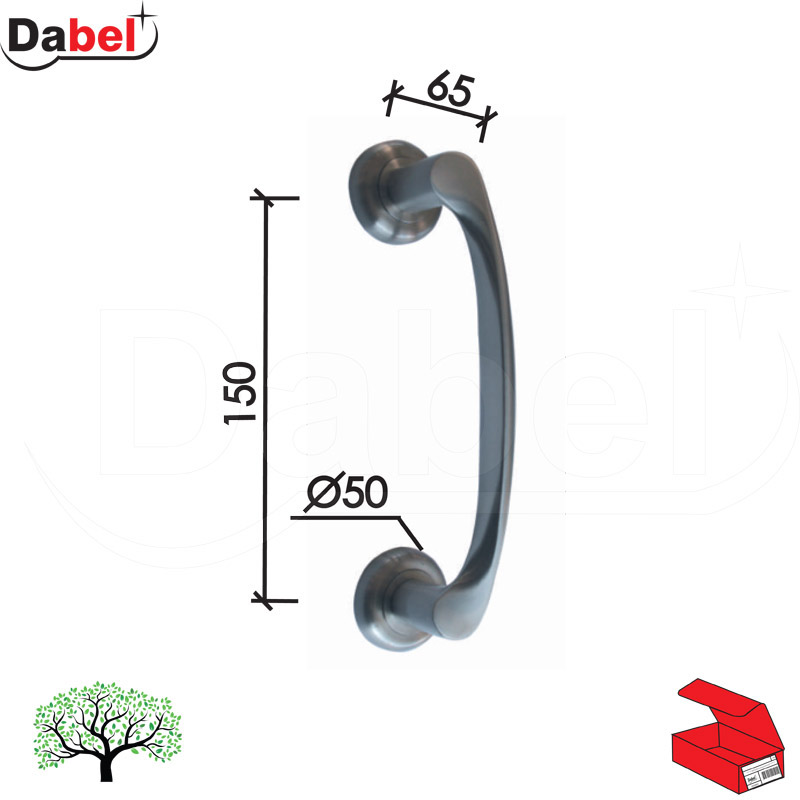 Rukohvat za vrata RU3008 Ni-BNi x150mm