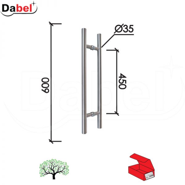 Rukohvat za vrata RU3009 Inox x450/35/600mm Q
