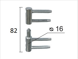 Šarka 3D uvrtna za vrata SP9027 ZnB fi16/47/80/fi8 80kg DP1