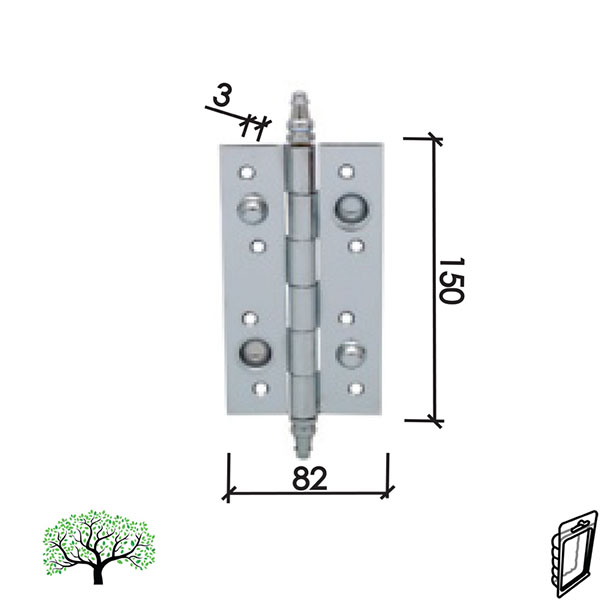 Šarka brodska za vrata SP561 Hr x150x82x3mm DSP