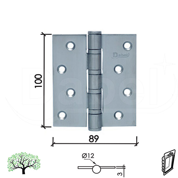 Šarka brodska za vrata SP9004 Hr x100x89x3mm