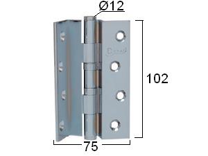 Šarka brodska za vrata SP9016 Hr x100x75x3mm