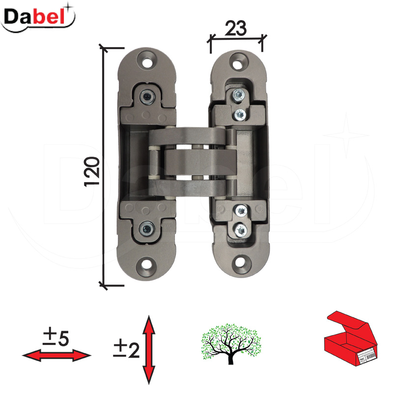 Šarka SOS za vrata SP9037 Siva 23xx120mm 3D DBP2