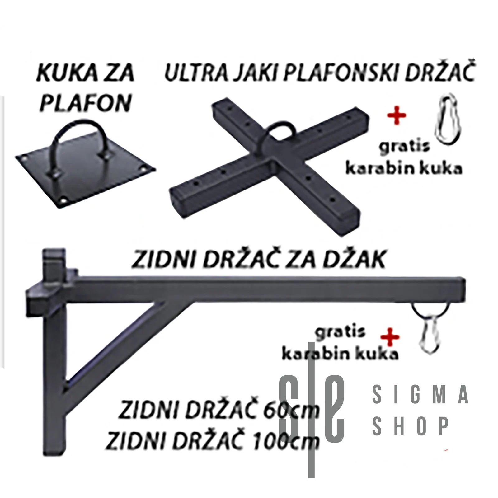 Držac za zid dužine 100cm