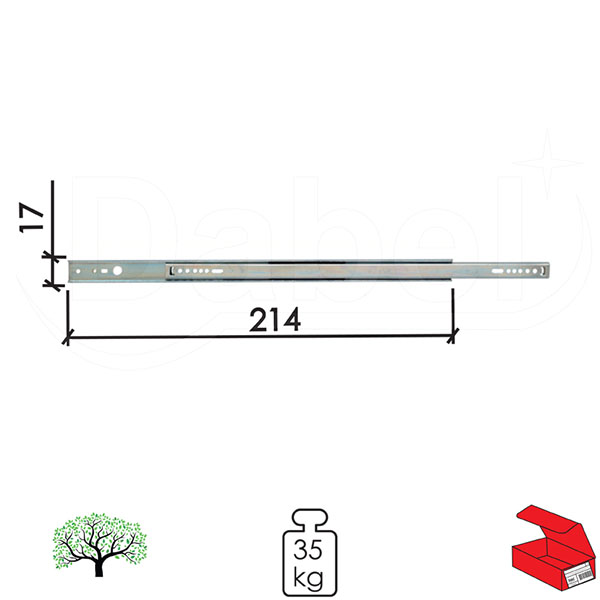 Klizač mikro KL17 ZnB 214mm