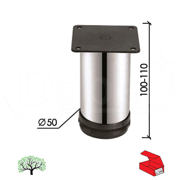Nogica štelujuća za nameštaj NO7 B-Ni fi50/100-110mm