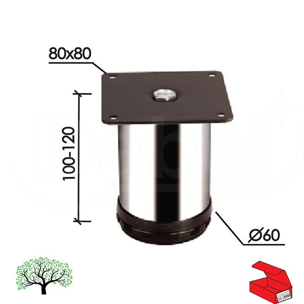 Nogica za nameštaj NO8 B-Ni fi60xx100mm
