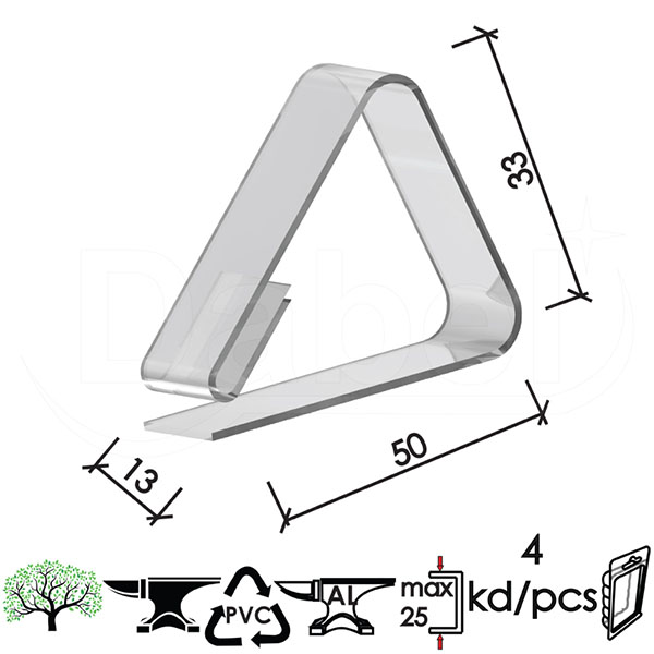 Držač stolnjaka DS1 Trans 50x33x13mm (4kom)