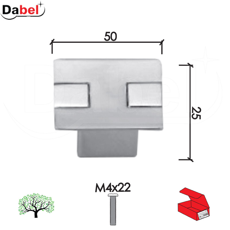 Dugme za nameštaj D1 Hr/Mat-Hr 50mm DP1
