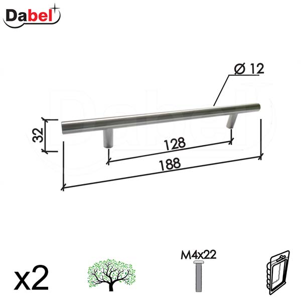 Ručica za nameštaj C10 Hr 128mm