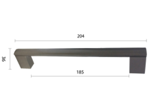 Ručica za nameštaj C23 MtBrNikl x192mm DP1