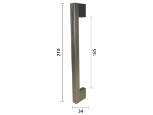 Ručica za nameštaj C24 MtBrNikl x192mm DP1